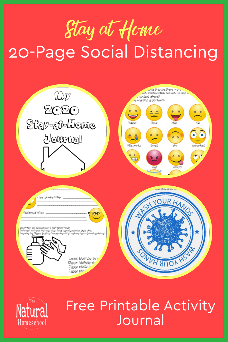 "Stay at Home" 20-page free social distancing printable journal - The ...