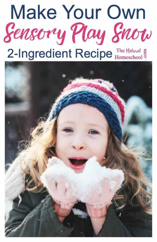 Make Your own Sensory Play Snow! 2 ingredient Recipe - The Natural ...