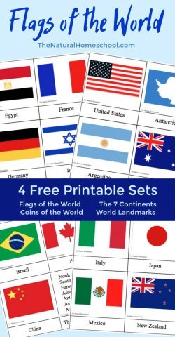 Fantastic Country Flags of the World with 4 Free Printables