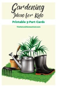Gardening Ideas for Kids - Printable 3-Part Cards - The Natural Homeschool