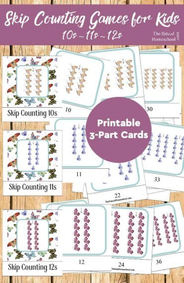 Skip Counting Games for Kids {13s, 14s, 15s Printable 3-Part Cards ...