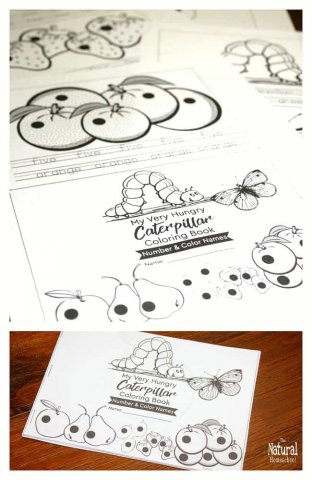 The Very Hungry Caterpillar Printable Book (Color and Number Names)