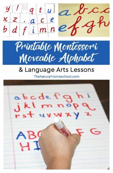 Printable Montessori Moveable Alphabet & Lessons - The Natural Homeschool