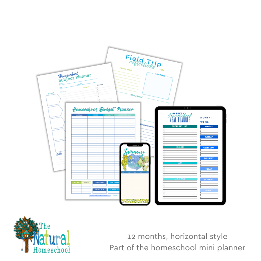 Printable Mini Homeschool Planner - The Natural Homeschool