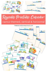 12-Month Homeschool Calendars [vertical & horizontal] - The Natural ...